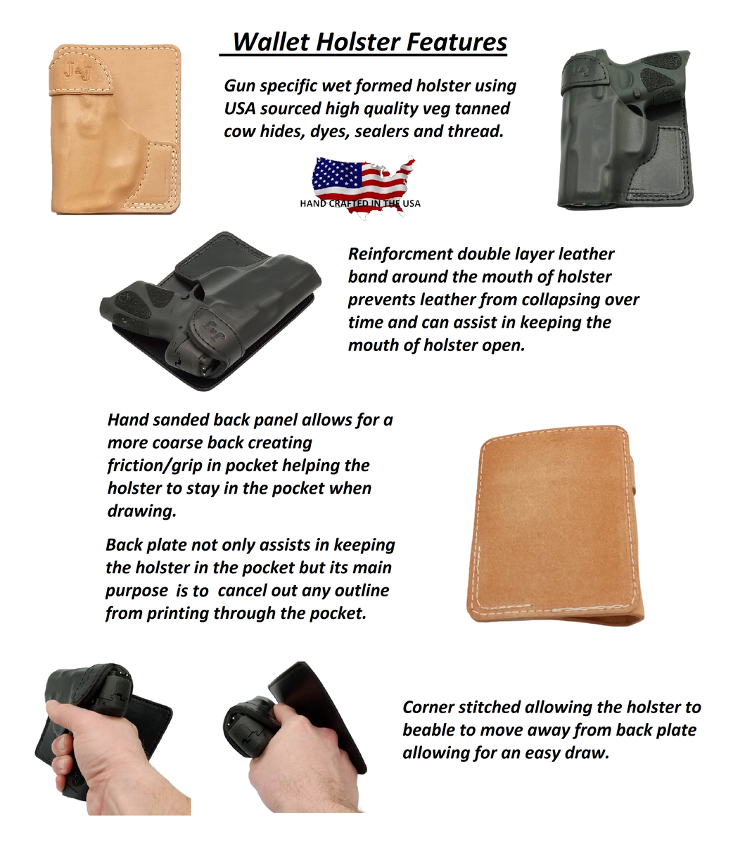 J&J Wallet Style Back/Cargo Pocket Holster – J&J Leather Store